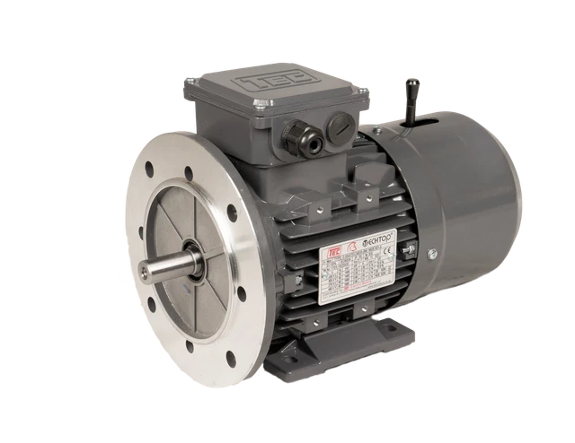 MOTEUR ÉLECTRIQUE FREINÉ 1.1kW 3PH aluminium 4 pôles, B35, cadre 90 EUR ...