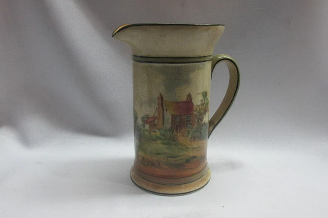 ANCIEN PICHET EN porcelaine SXIX Royal Doulton campagne anglaise scellé vers ... EUR 87,24 ...