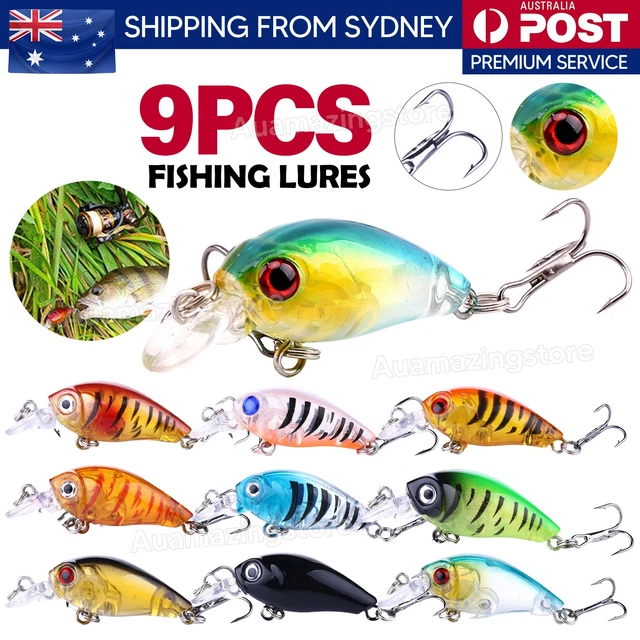 9X FISHING LURES For Bream Bass Trout Redfin Perch Cod Flathead Whiting ...