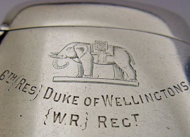 RARE STERLING SILVER Military Wwi Duke Of Wellingtons Wr Vesta Case ...