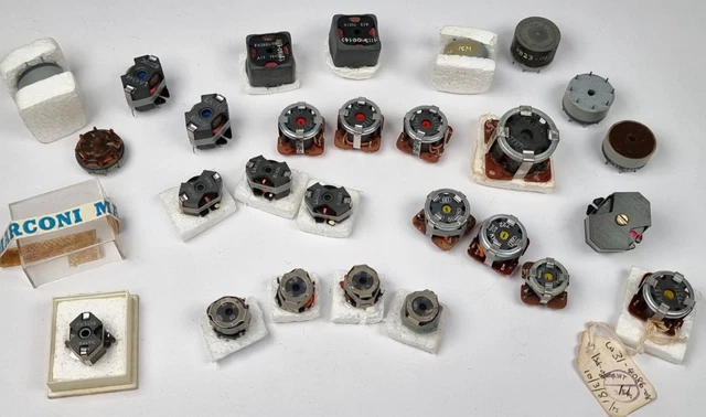 JOB LOT VINTAGE Audio RF Coils Pot Core Inductors Military Radio Choke ...