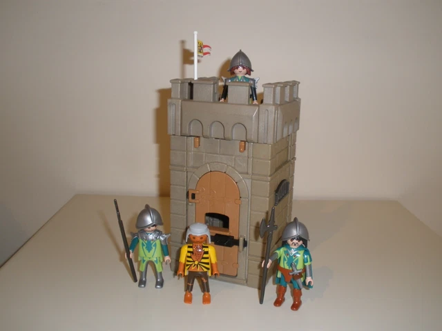 PLAYMOBIL MEDIEVAL CASTLE - Jail Tower with Knight Guards and Prisoner ...