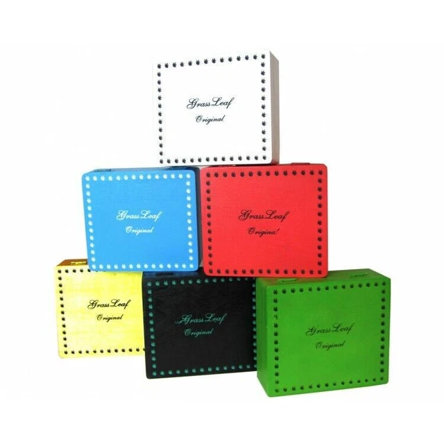 GRASSLEAF EN BOIS Roulant Boîte Fumer Grand Original Cigarette Cachette ...