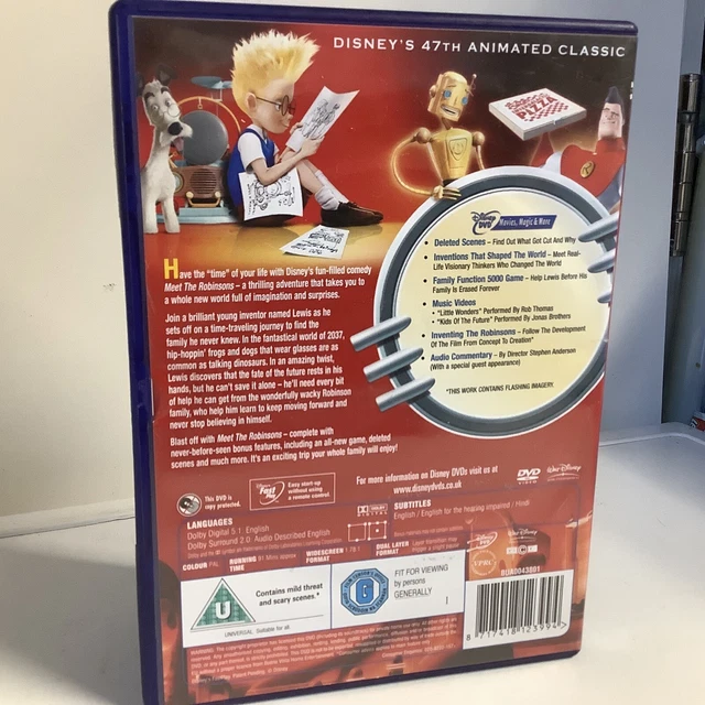 MEET THE ROBINSONS DVD 2007 Disney CGI Science Fiction Comedy Film cert ...