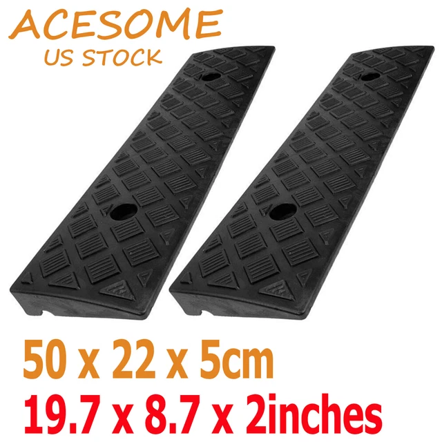 2PCS SLOPE RAMP Driveway Curb Ramps Steps Kerb Ramp Wheelchair Ramps ...