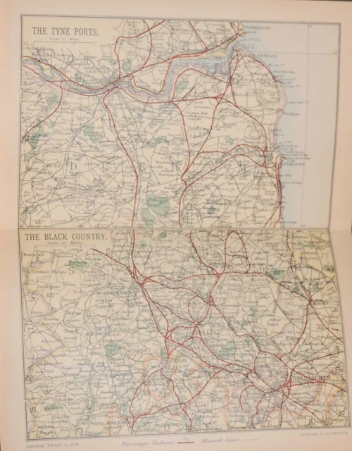 1895 MAP VICTORIAN Tyne Ports & Black Country £25.00 - PicClick UK