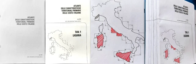 ATLANTE DELLE CARATTERISTICHE delle coste italiane. Lotto formato da 20 ...