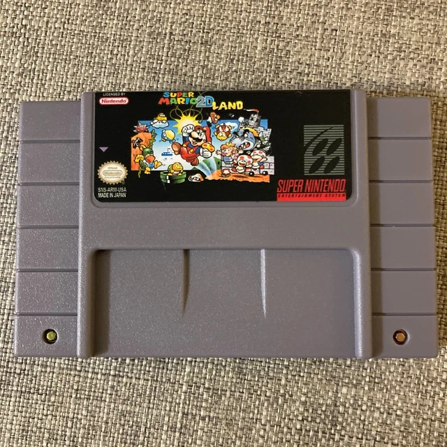 SUPER MARIO WORLD 2D Land SNES 16-Bit Rom Game Cart USA NTSC English ...