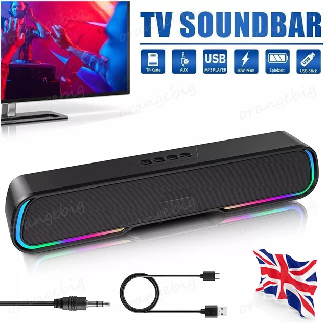 POWERFUL TV SOUND Bar Bluetooth Speaker Home Theater Subwoofer Soundbar ...