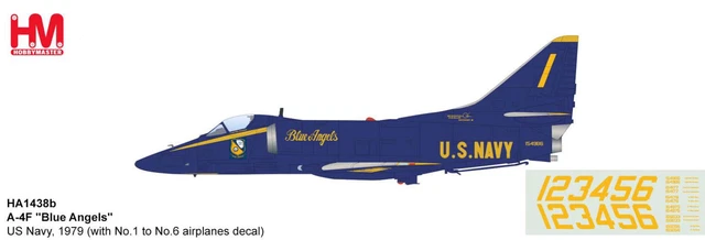 HOBBY MASTER 1/72 HA1438B A-4F Skyhawk "Blue Angels" 1979 decals for 1 ...