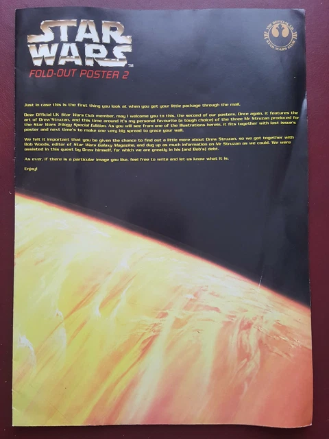 STAR WARS FOLD-OUT Poster 2 Magazine - Official UK Fan Club - B11357 £4 ...