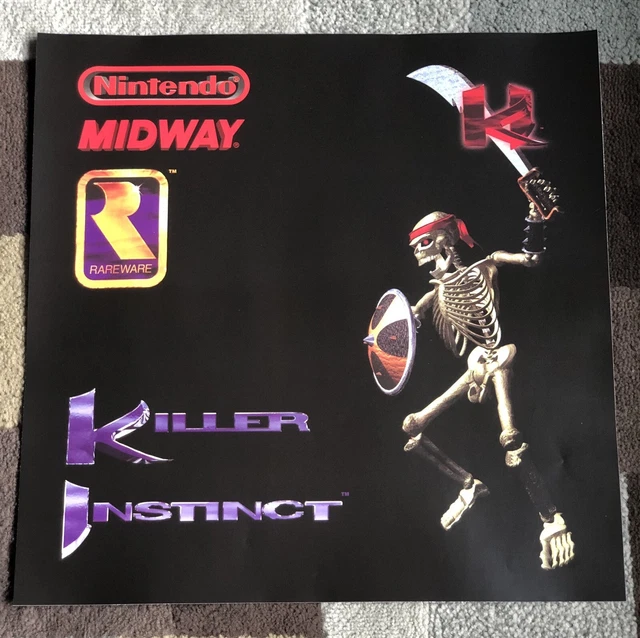 KILLER INSTINCT ARCADE1UP Kick Panel Aufkleber Overlay Artwork KI ...