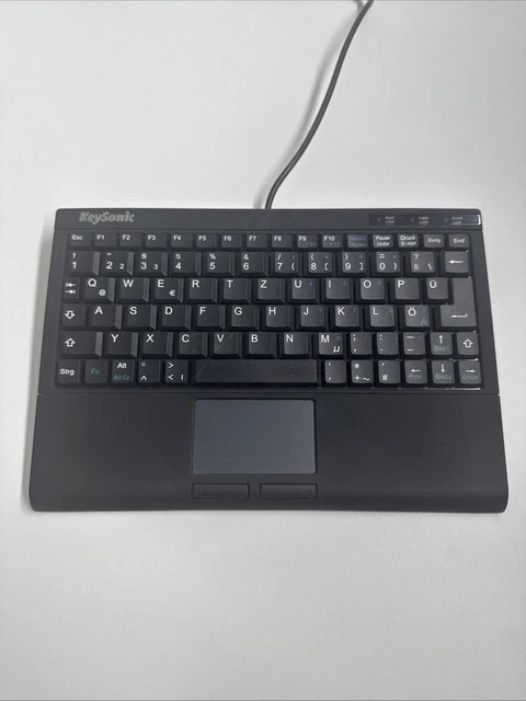 KEYSONIC ACK-340U+ SUPER-MINI Keyboard with integrated Smart-Touchpad £ ...