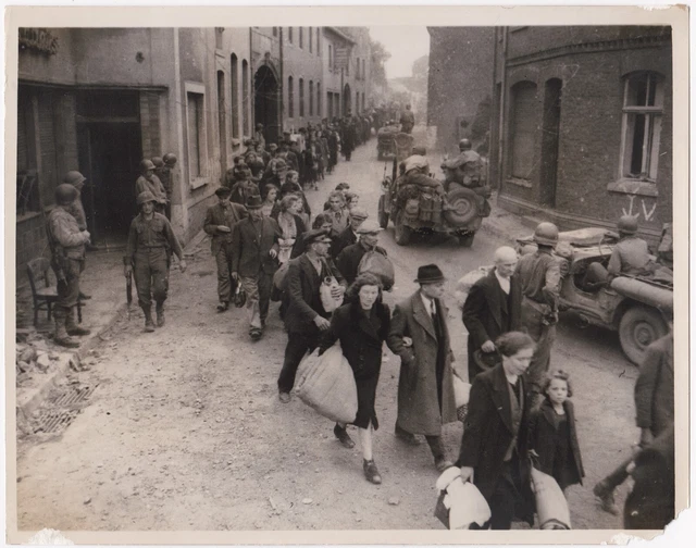 WW2 ORIGINAL PRESS Photo US Army Pass Through Übach Palenberg Germany ...