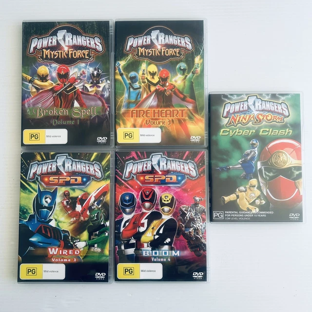 POWER RANGERS - Mixed Bundle of 5 DVD's - SPD / Mystik / Ninja Storm ...