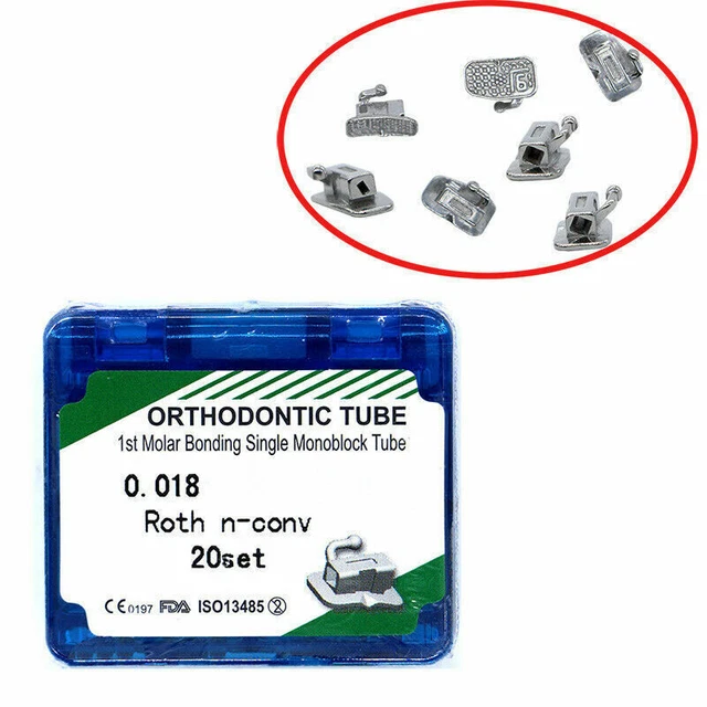 1 BOÎTE DE collage de tube buccal orthodontique dentaire monobloc Roth ...