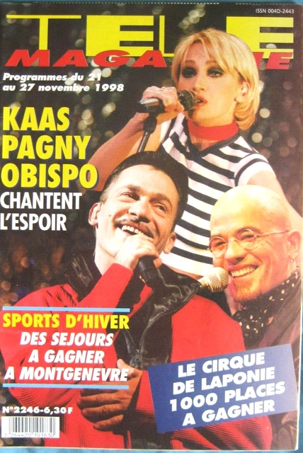 TELE MAGAZINE 1998 : Kaas , Dion , Mark , Mami , Marais , Lane , Kady ...