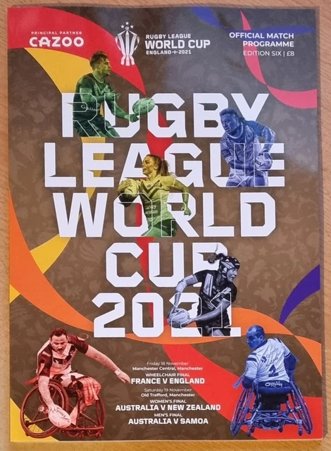 RUGBY LEAGUE WORLD Cup Final 2021 (held 2022) match day programme and ...