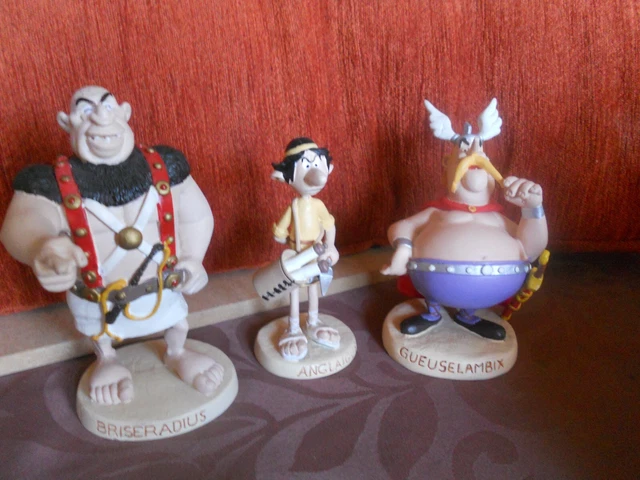 ASTÉRIX PLASTOY ANNÉES 2000 lot 3 figurines édition albert rené ...