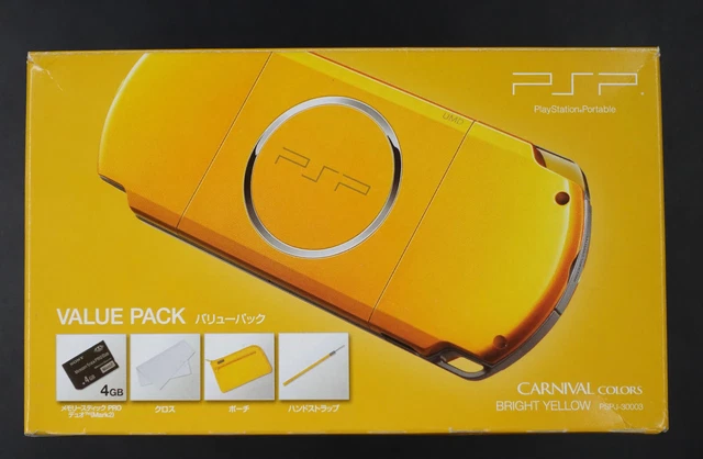 CONSOLE PSP VALUE PACK BRIGHT YELLOW PSP-3000 BY carnival colors GOLD ...