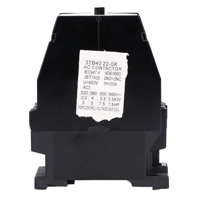AC CONTACTOR 2NC+2NO 660V 20A 380V 500V 660V 2.2kw 4.0kw 5.5kw 5.5kw ...