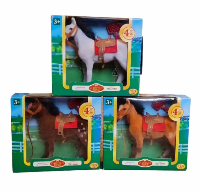 CHESTNUT RIDGE FLOCKED Equestrian Horse Figures Toys R Us £15.00 ...