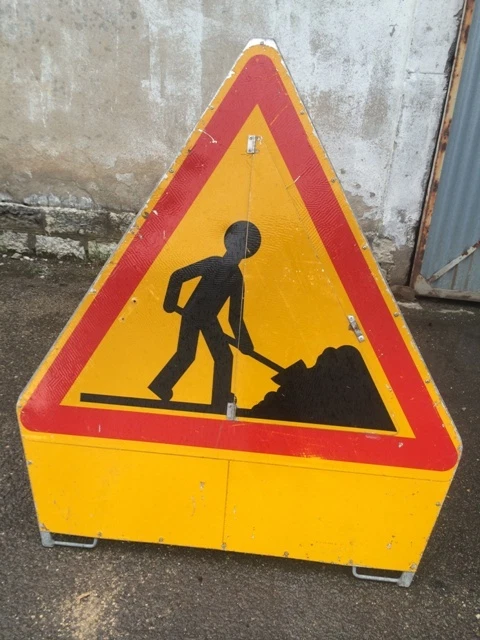 PANNEAU DE SIGNALISATION routière mobile en aluminium EUR 30,00 ...