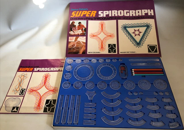 RARE VINTAGE SUPER Spirograph by Denys Fisher 1970s -Complete £16.00 ...
