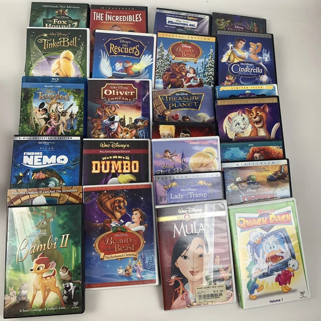 DISNEY DVD Only Animated Lot of 25 Movies Kids Mulan Nemo Little ...