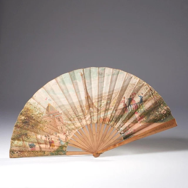 PARIS WORLDS FAIR Exposition Fan 1889 $480.00 - PicClick