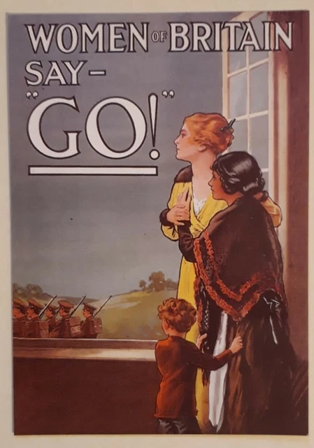 POSTCARD - REPRO WW1 poster - "Women of Britain say - "GO!" - Robert ...
