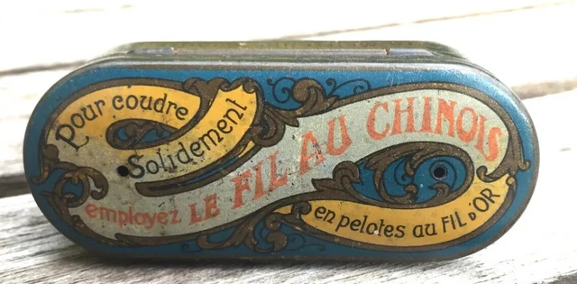 ANCIENNE BOITE TOLE / Métal LE FIL AU CHINOIS EUR 10,00 - PicClick FR