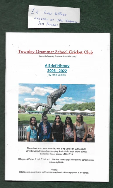 HISTORY OF GIRLS Cricket at Townley Grammar School, Bexleyheath, Kent ...