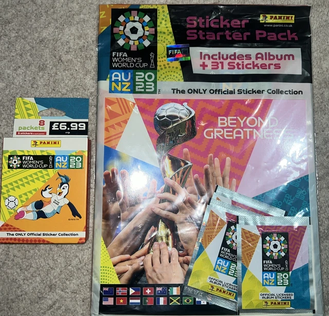 PANINI FIFA WOMENS World Cup AU NZ 2023 Multiset 8 packets of stickers ...