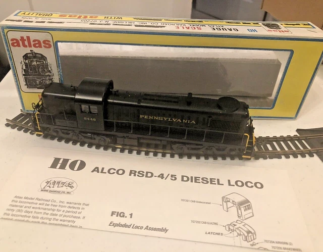 ATLAS/KATO (JAPAN) HO Scale PRR Pennsylvania RSD 4/5 Diesel Locomotive ...