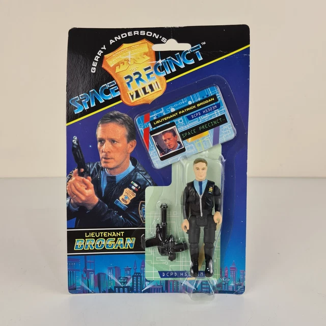 VINTAGE GERRY ANDERSONS Space Precinct Brogan Action Figure & Gun 1994 ...