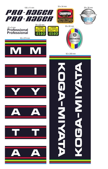 KOGA MIYATA PRO-RACER 1977 Frame Decal Set EUR 45,90 - PicClick DE