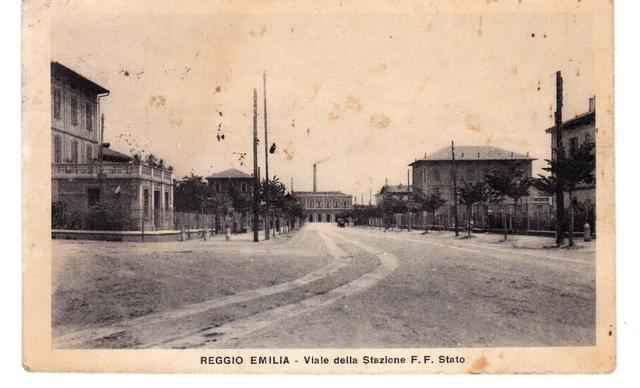 CARTOLINA - REGGIO Emilia - Viale della Stazione F. F. Stato. EUR 11,25 ...