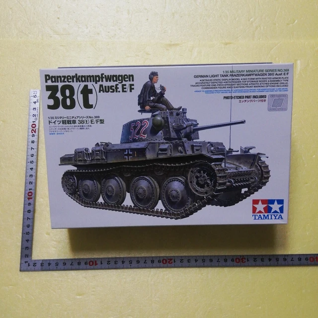 1/35 TAMIYA 38(T) E/F German Light Tank with 1 Tank Crew, Etching Parts ...