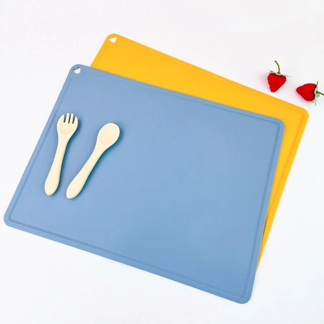 FOOD GRADE BABY Silicone Placemat BPA Free Table Pads Kids Plate Mat ...