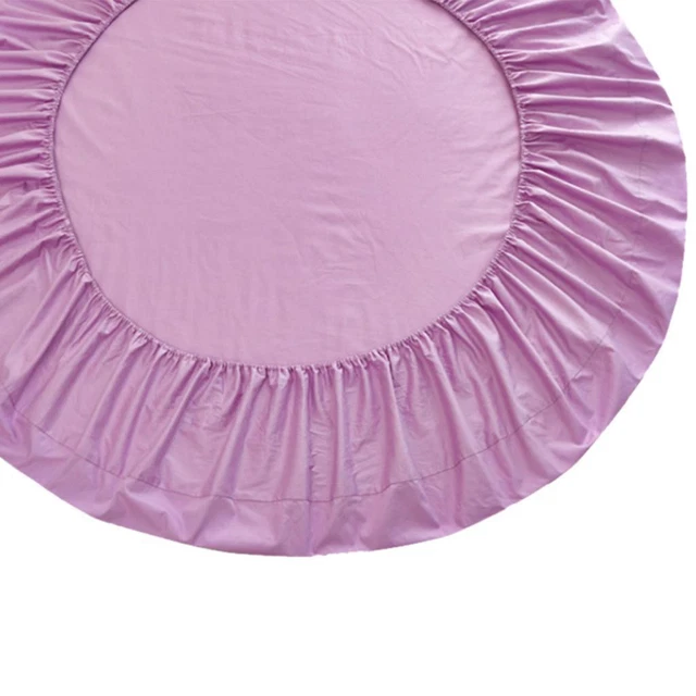 SOLID COLOR PURE Cotton Round Bed Spread Fitted Sheet Covers EUR 43,52 ...