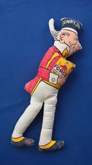 VINTAGE SUNNY JIM Force Flakes 1922 Advertising Rag Doll 40Cm Perfect ...