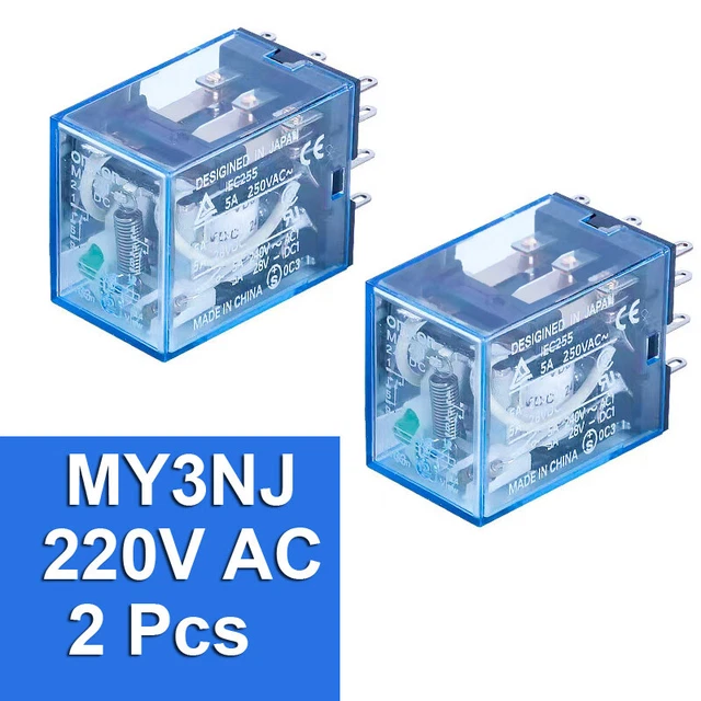 US STOCK 2X TPDT MY3NJ MY3N-J HH53PL JZX-22F 220V 240V AC Coil Power ...