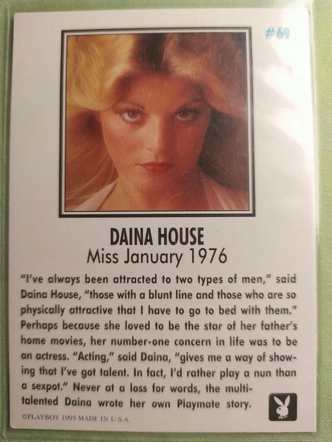 CARTE/CARD PLAYBOY DAINA House #69 Miss January 1976 EUR 10,00 ...