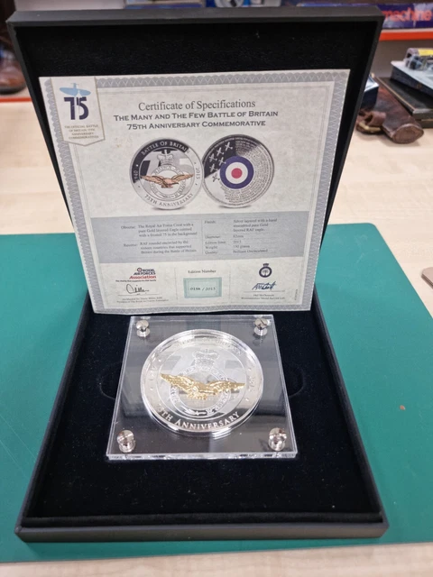 THE BATTLE OF Britain 75th Anniversary Commemorative Coin/Medallion ...