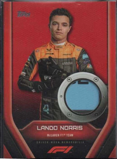 TOPPS F1 2022 Formula 1 Relic F1RL-LN Lando Norris 2/5 RED EUR 230,00 ...
