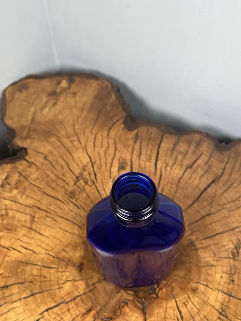 VINTAGE COBALT BLUE Glass Bottle 7"", Genuine Phillips $20.00 - PicClick CA