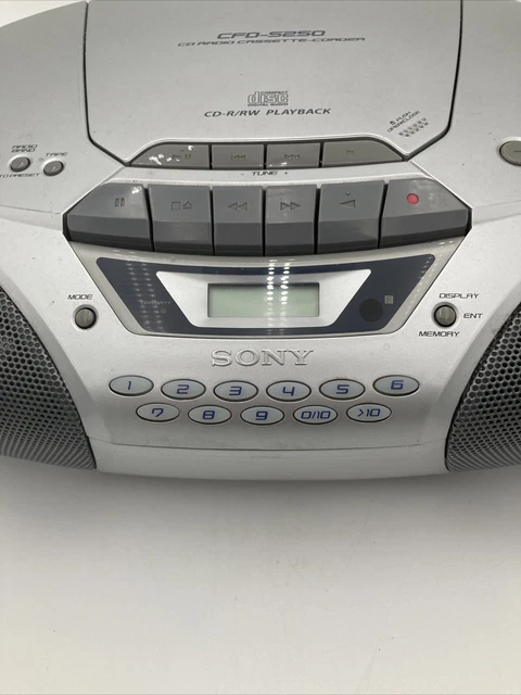 SONY CFD-S250 CD Radio Cassette-Corder Boombox CD-R/RW Playback Tested ...