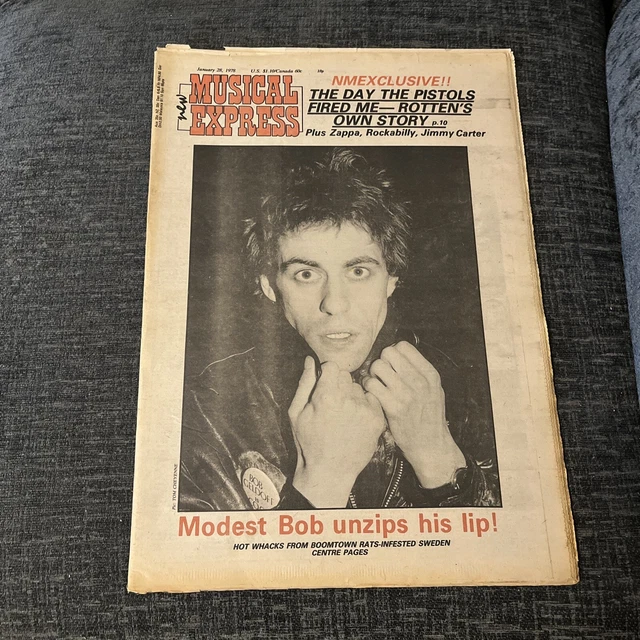Nme Magazine 28 Jan 1978 Sex Pistols Split Zappa Geldof Straits See