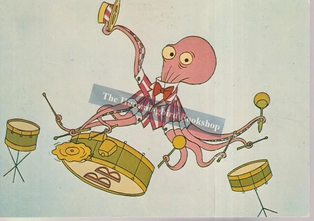 OCTOPUS ON DRUMS from Bedknobs and Broomsticks Disney Unused Postcard £ ...